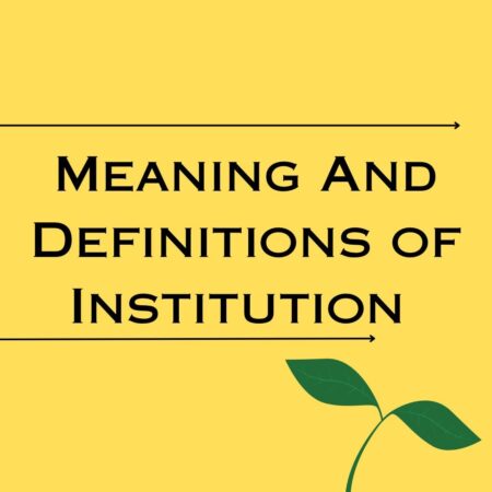 Meaning Definitions of Institution BA 1st year Notes Study Material in ...